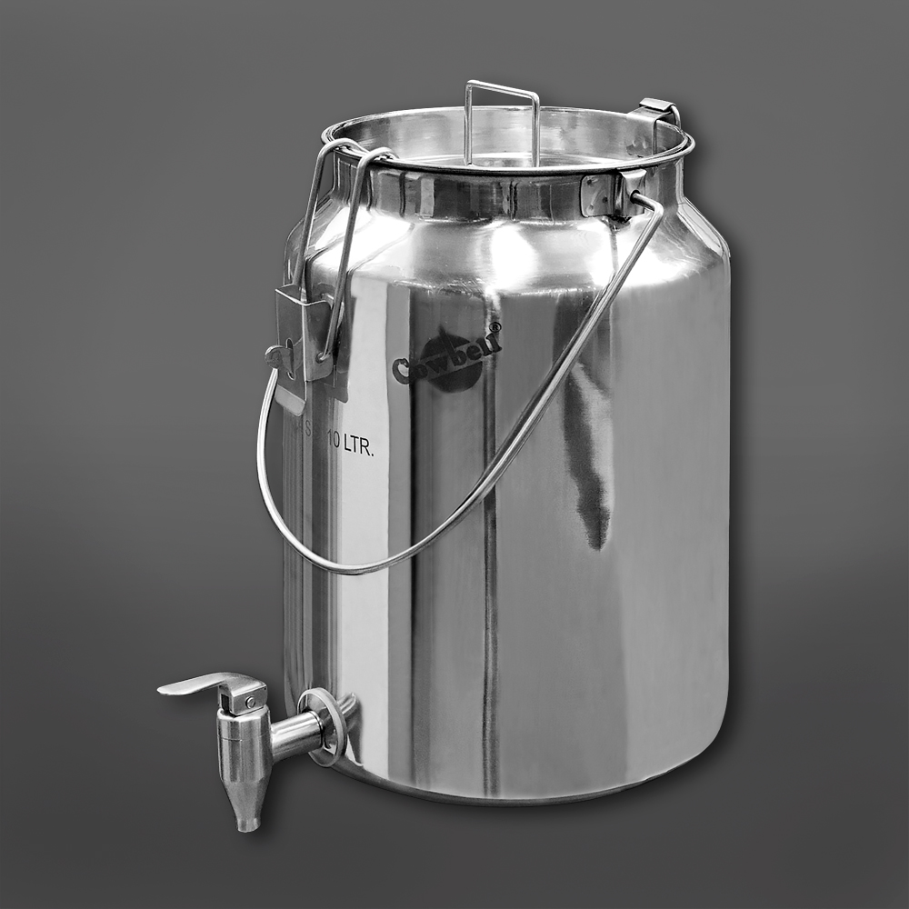 Bidón Lechero de 10 Litros con Llave - Acero Inoxidable para Agua y Bebidas