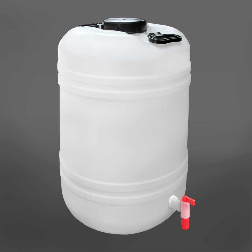 Bidón 60 Litros con Llave de Alto Flujo y Boca Ancha