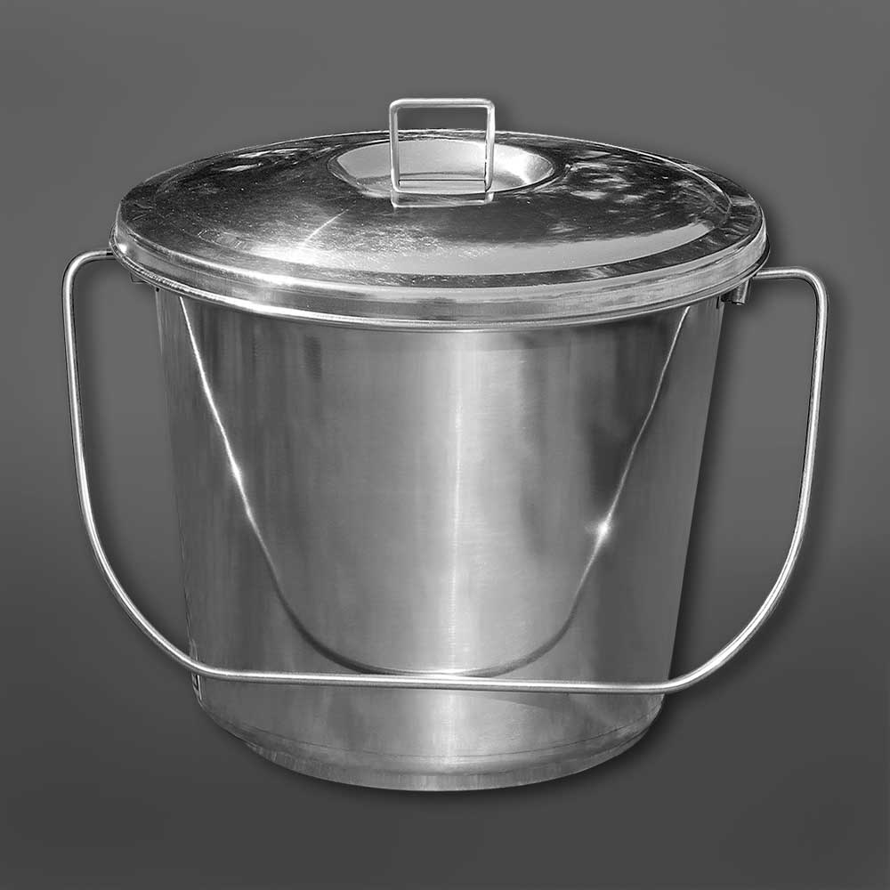 Balde de Acero Inoxidable 10 Litros con Tapa – Alta calidad