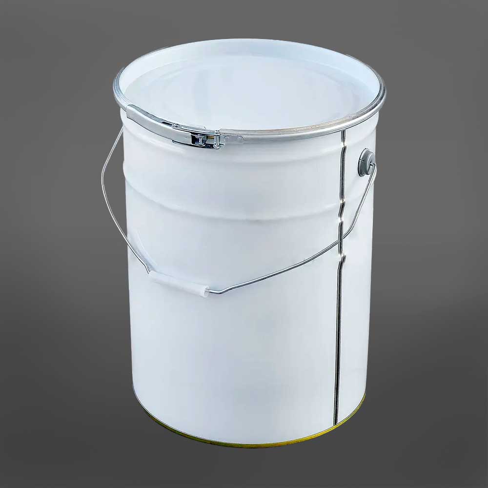 Balde Metálico 20 Litros con Tapa y Aro de Palanca