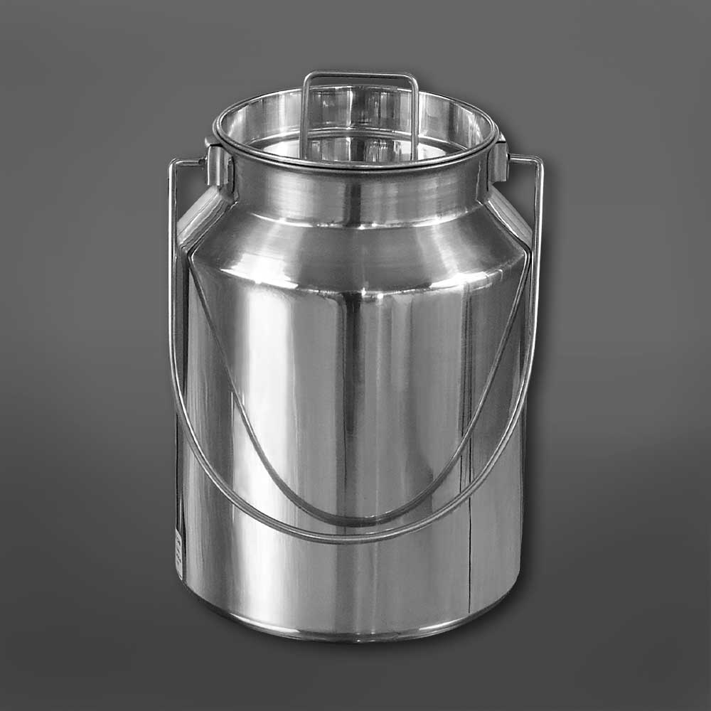 Bidón Lechero de 5 Litros Acero Inoxidable Tapa Hermética